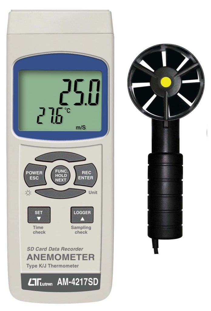 AM-4217SD (SD CARD DATA RECORDER, 35 M/S, VANE ANEMOMETER, TYPE K/J ...